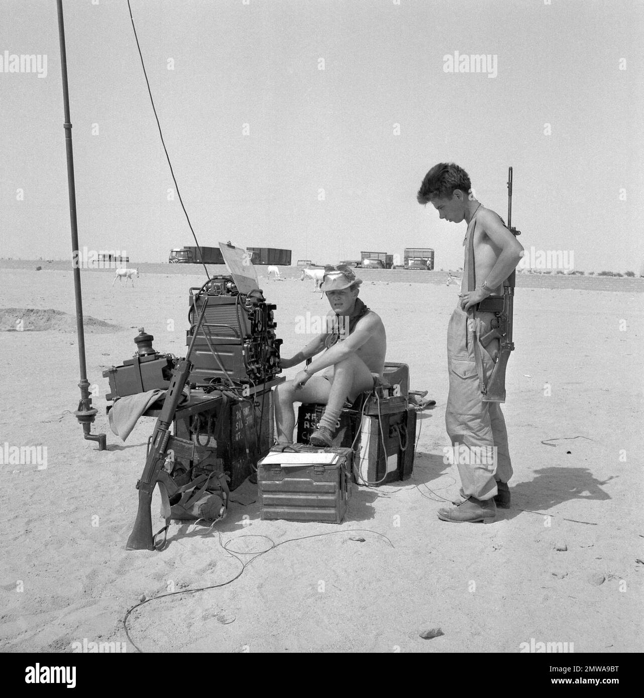 Signalman Ginger Lyon and Lance Corporal Bob Rae, right, are shown ...