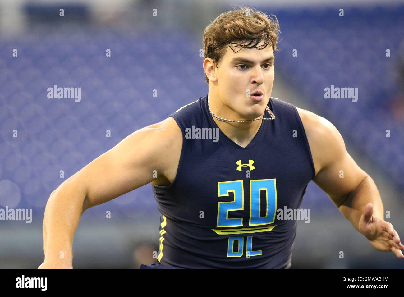 Florida Atlantic defensive end Trey Hendrickson competes in a drill at ...