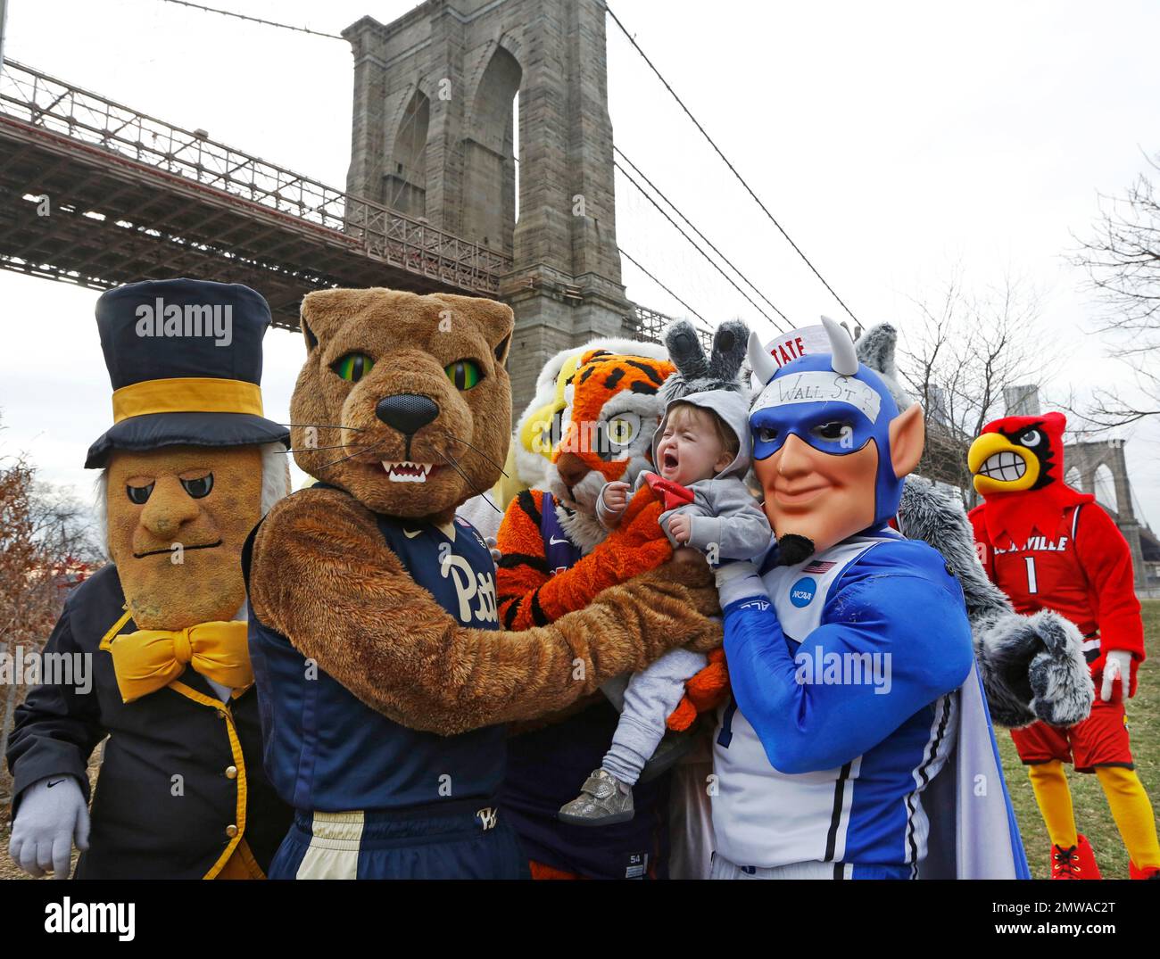 Atlantic Coast Conference mascots try to entertain 13-month old Evelyn ...