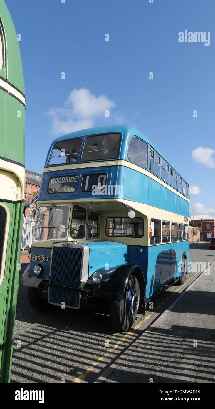 An old Birkenhead Corporation bus from the 1970s Stock Photo - Alamy