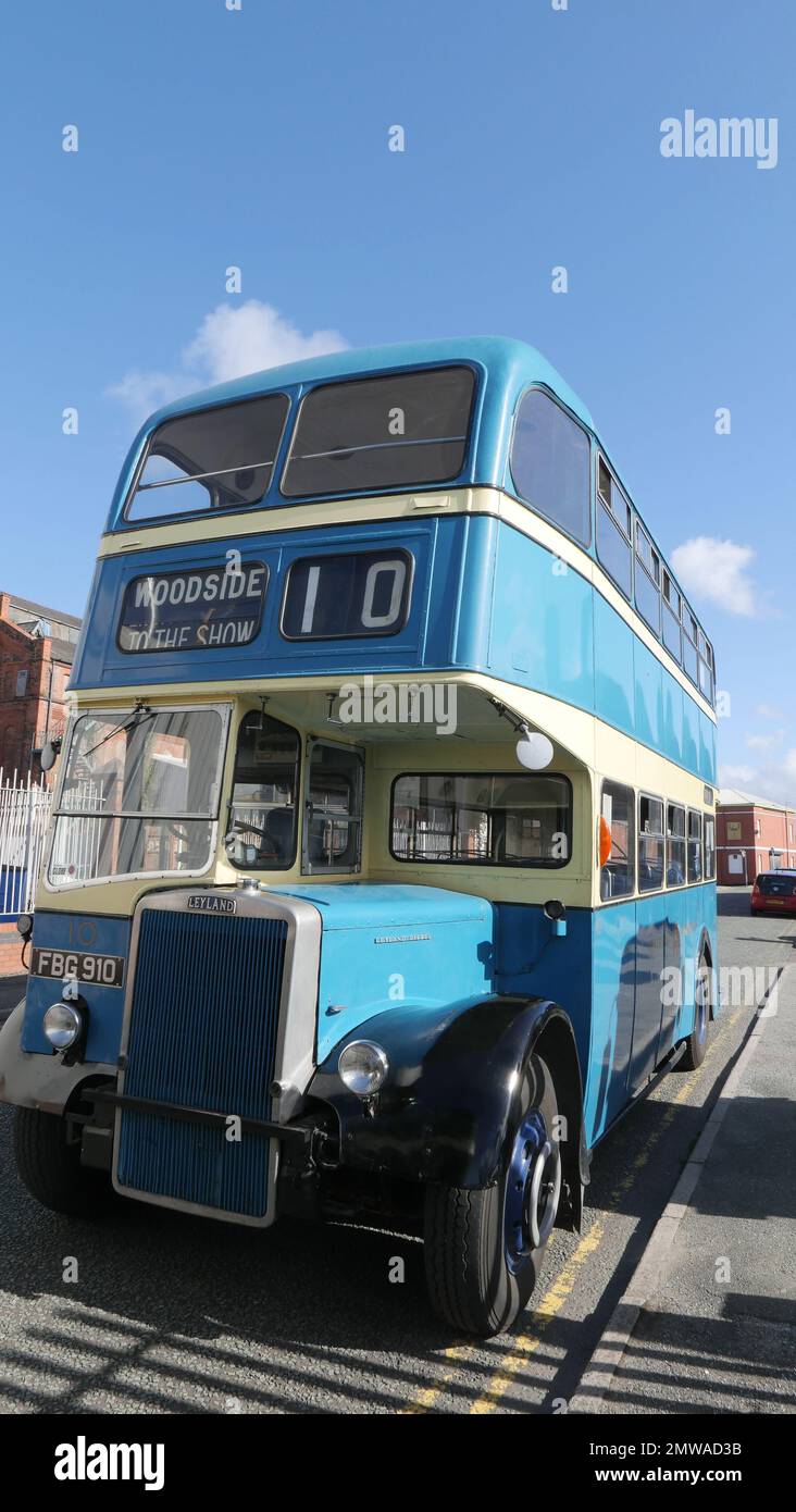 An old Birkenhead Corporation bus from the 1970s Stock Photo - Alamy
