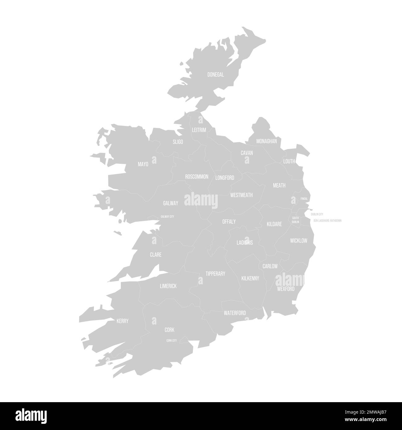 Ireland political map of administrative divisions Stock Vector Image ...