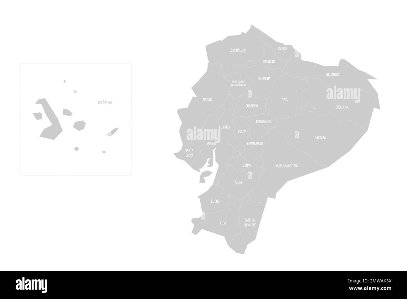 Ecuador political map of administrative divisions Stock Vector Image ...