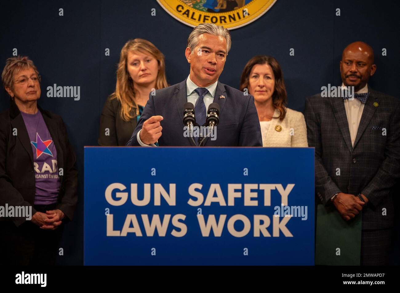 Sacramento, Calif, USA. 1st Feb, 2023. Attorney General Rob Bonta ...