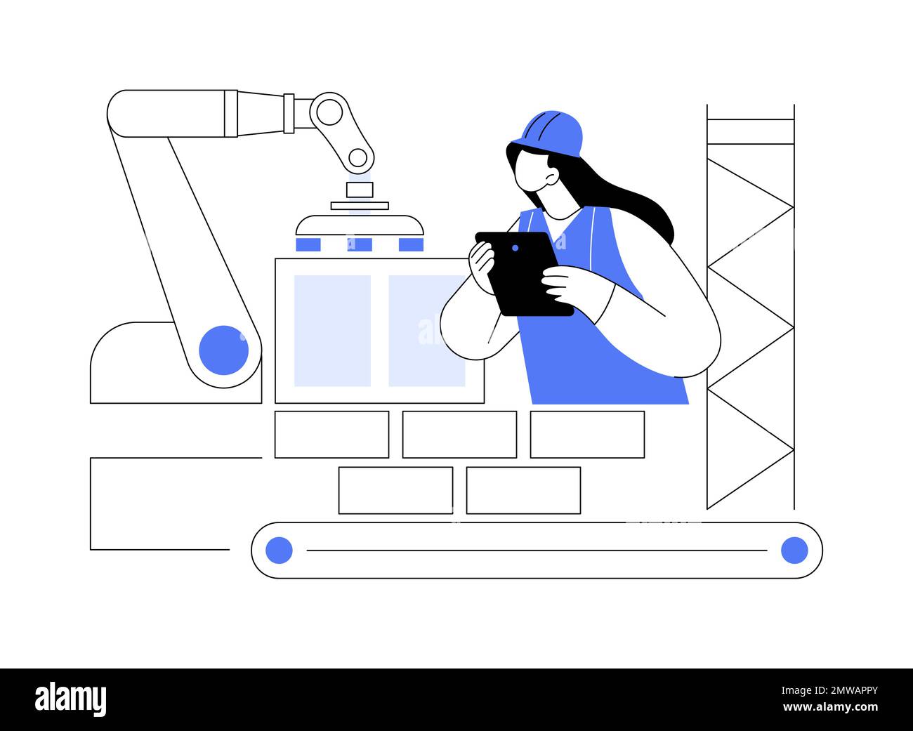 Robotics construction abstract concept vector illustration Stock Vector ...