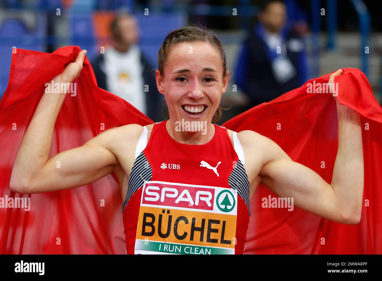 Switzerland's Selina Buechel celebrates after winning the gold medal in ...