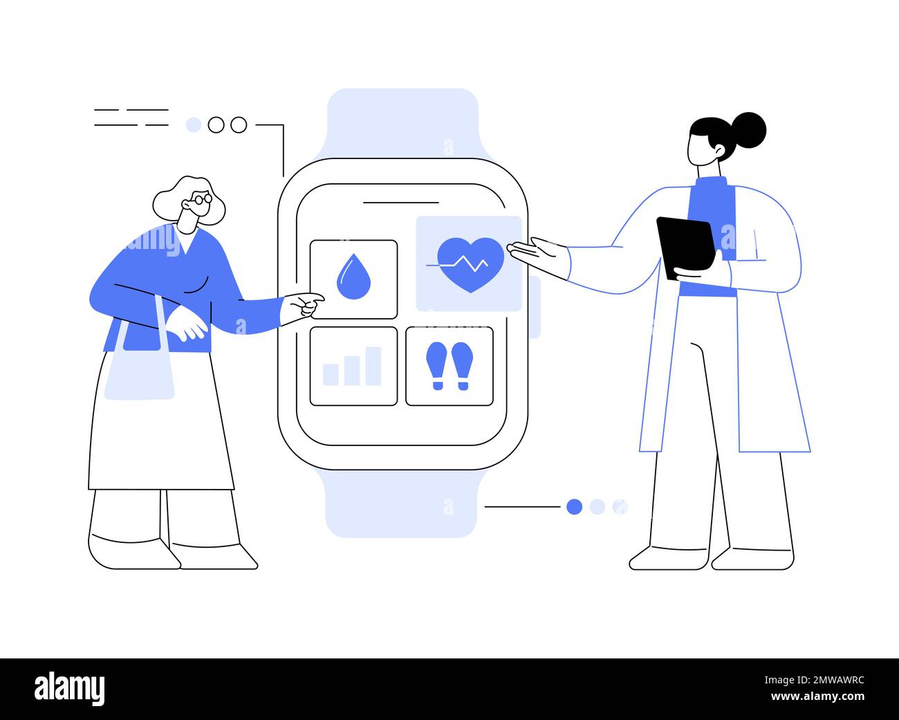 Smartwatch health care abstract concept vector illustration Stock ...