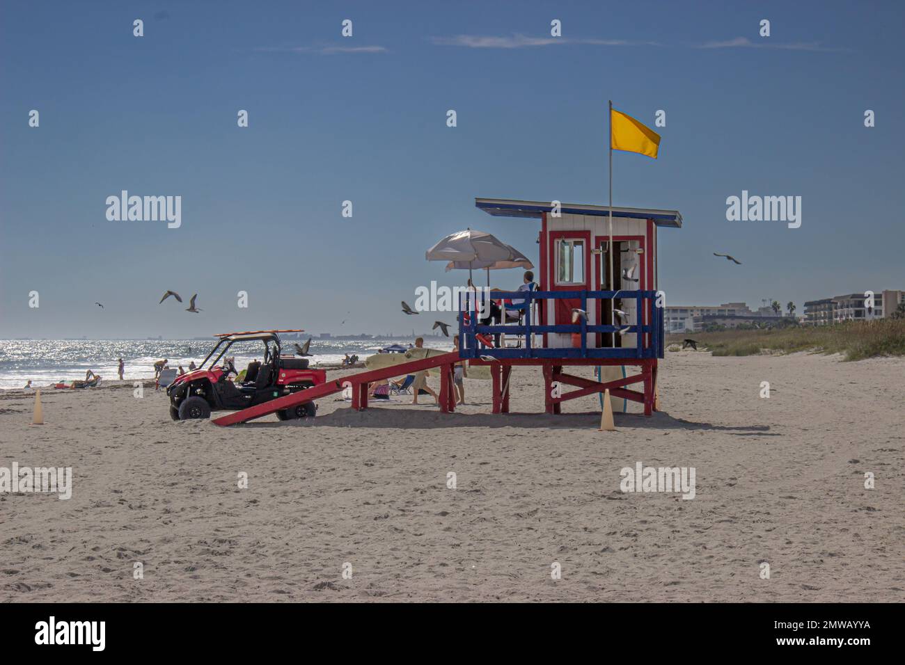 A Lifeguard house on the beach Stock Photo - Alamy