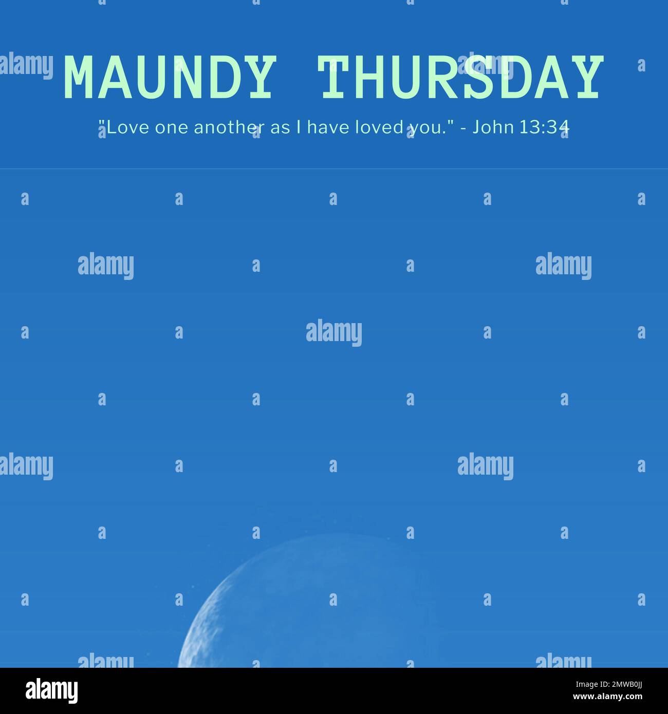Composition of maundy thursday text and copy space with globe on blue ...
