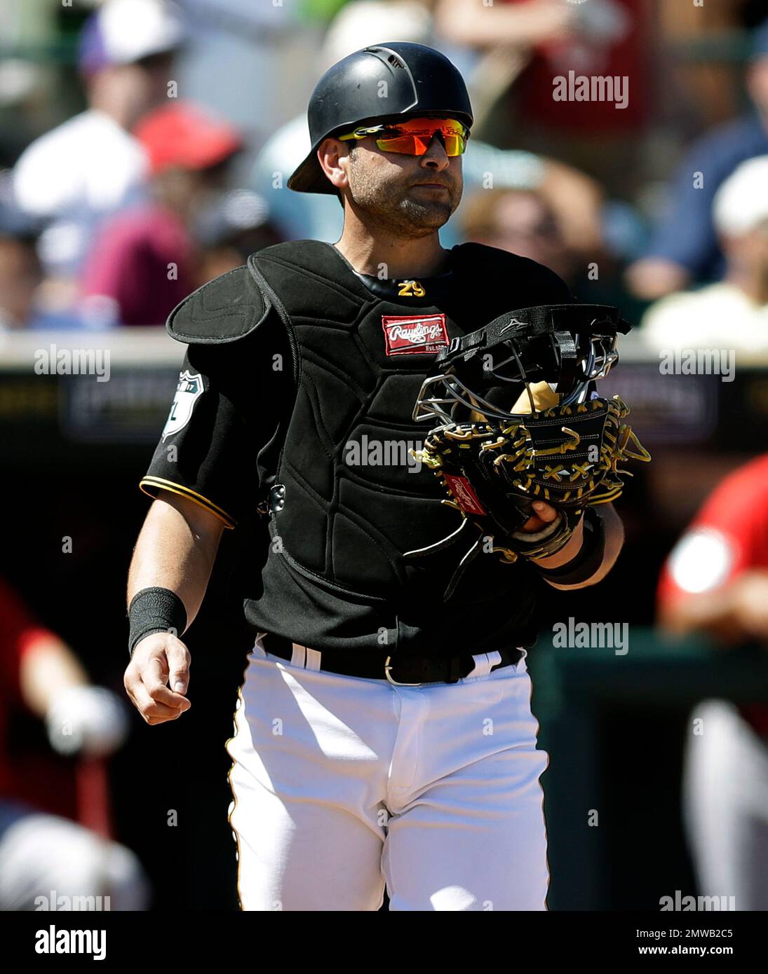 Pittsburgh Pirates catcher Francisco Cervelli during the second inning ...