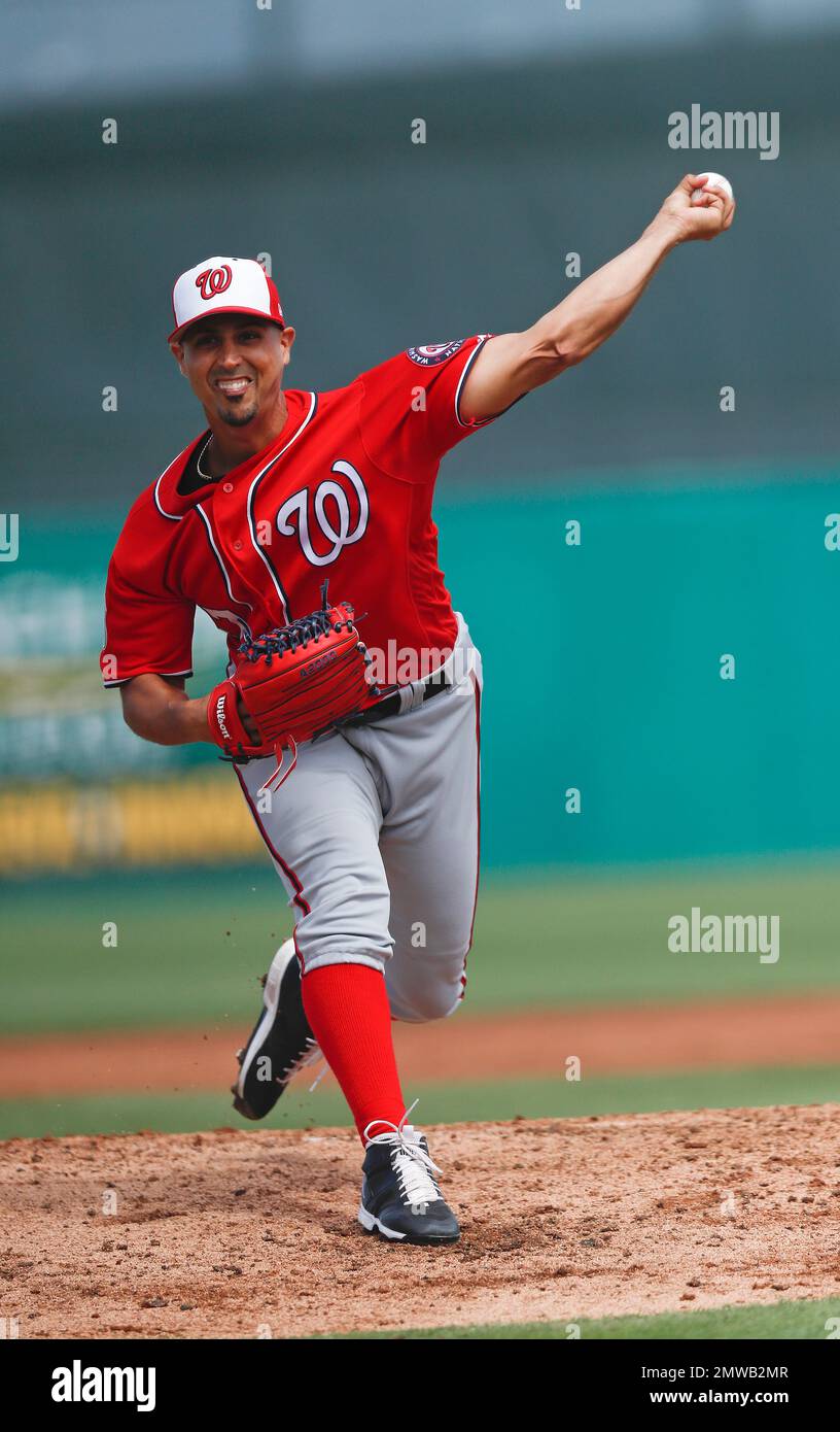Washington Nationals starting pitcher Gio Gonzalez (47) works in the ...