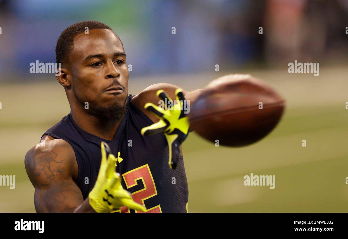 Georgia wide receiver Isaiah Mckenzie runs a drill at the NFL football ...