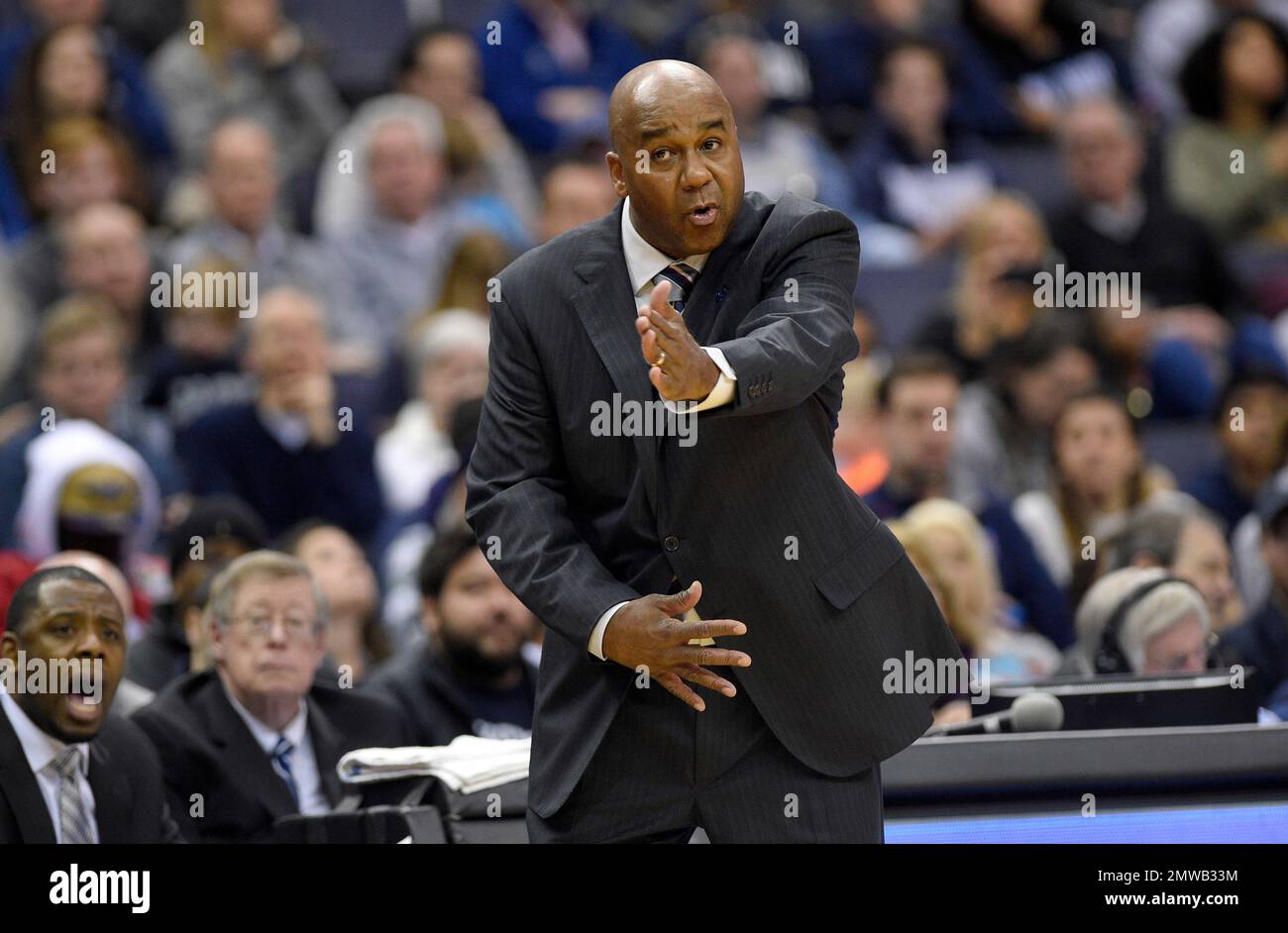 Georgetown head coach John Thompson III gestures during the second half ...