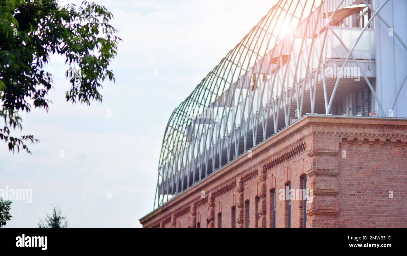 Modern residential building with new apartments in a green residential ...