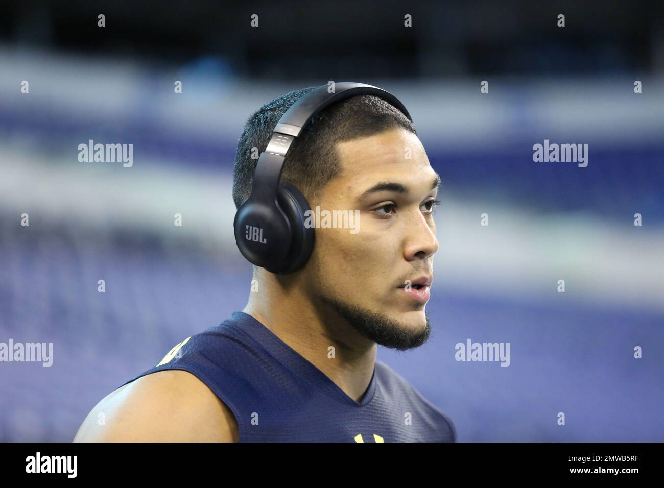 Pittsburgh running back James Conner is seen before a drill at the 2017 ...