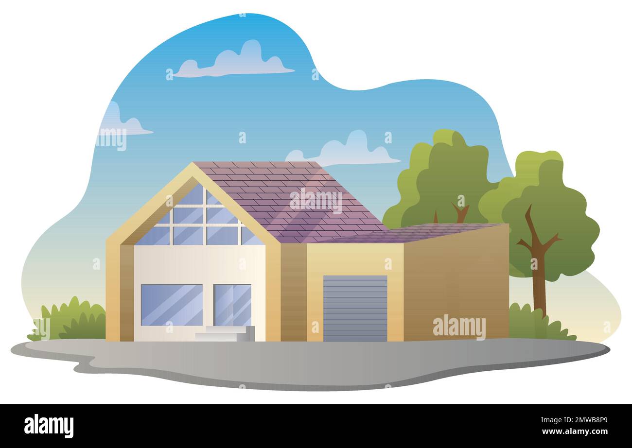 Family rural house Cut Out Stock Images & Pictures - Alamy