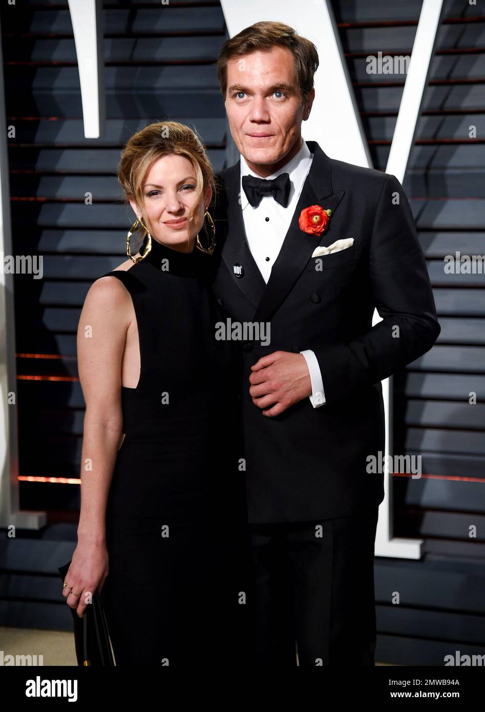 Michael Shannon and wife Kate Arrington arrive at the Vanity Fair Oscar ...