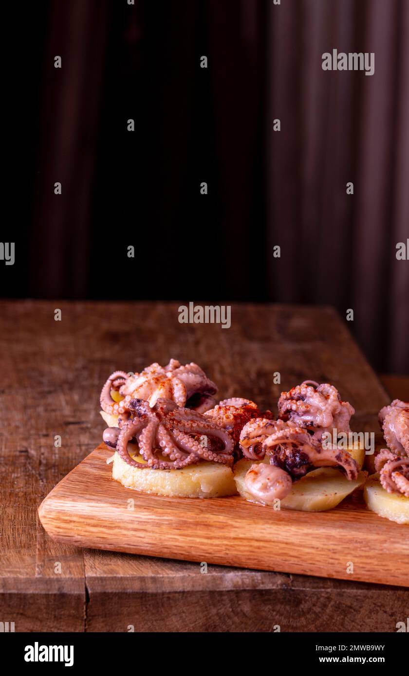 Pulpo a la Gallega (Galician-style octopus) is a typical dish from ...