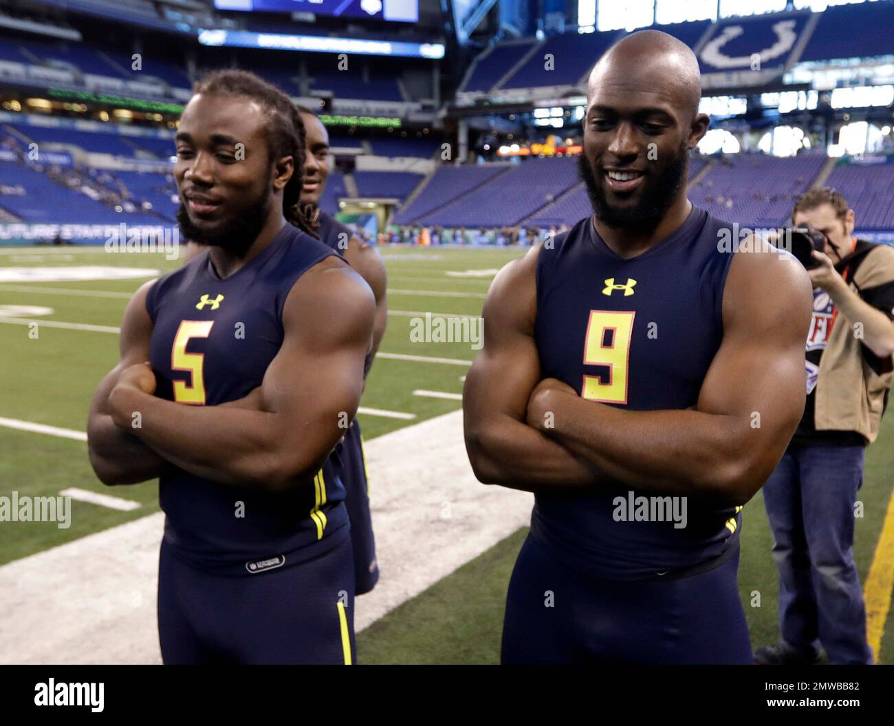 Florida State running back Dalvin Cook (5) and LSU running back Leonard ...