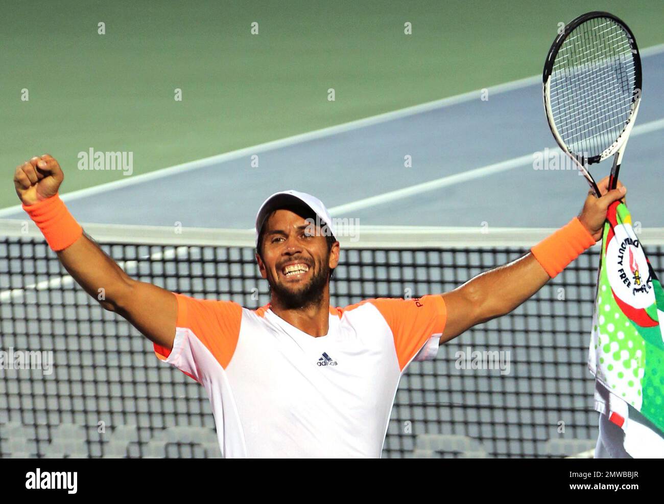 Fernando Verdasco of Spain celebrates after he beats Robin Haase of ...