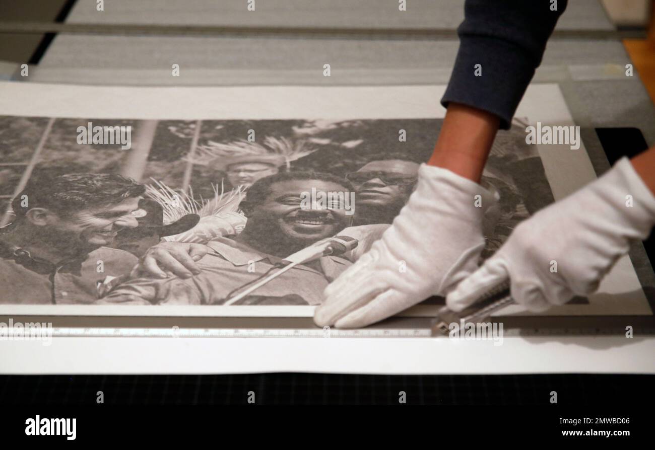 In this Feb. 28, 2017 photo, preparator Laurel Hauge at the National ...