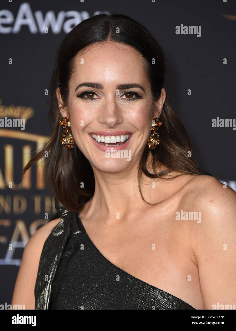 Louise Roe arrives at the world premiere of "Beauty and the Beast" at ...