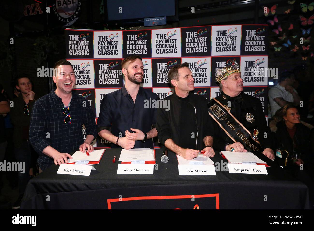 The Stoli Key West Cocktail Classic judging panel, from left to right ...