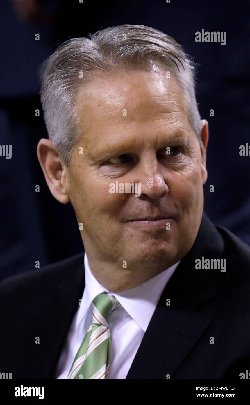 Boston Celtics general manager Danny Ainge before an NBA basketball ...