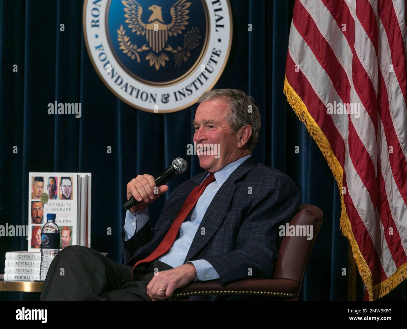 Former U.S. President George W. Bush discusses his new book "Portraits ...