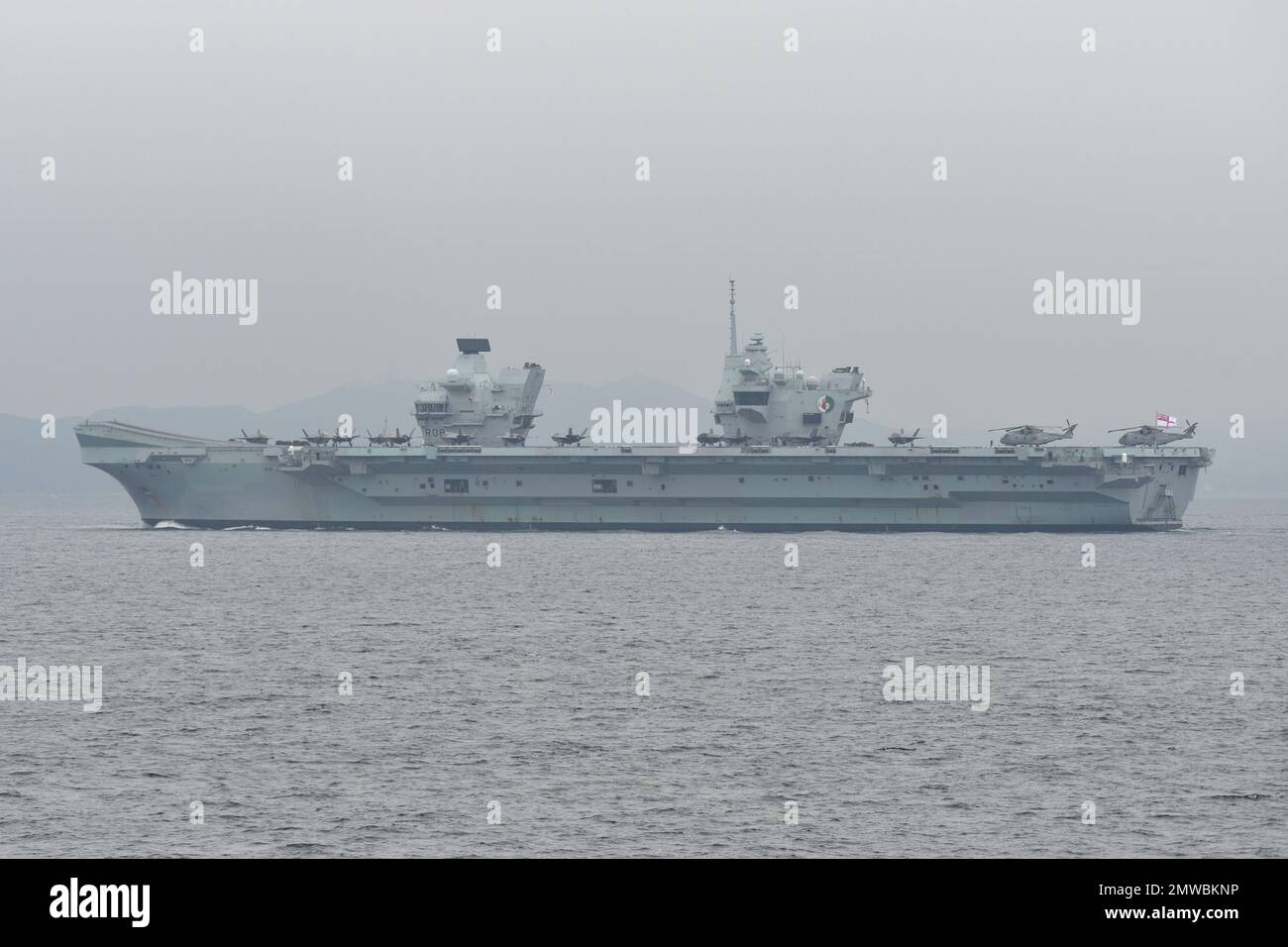 Kanagawa Prefecture, Japan - September 04, 2021: Royal Navy HMS Queen ...