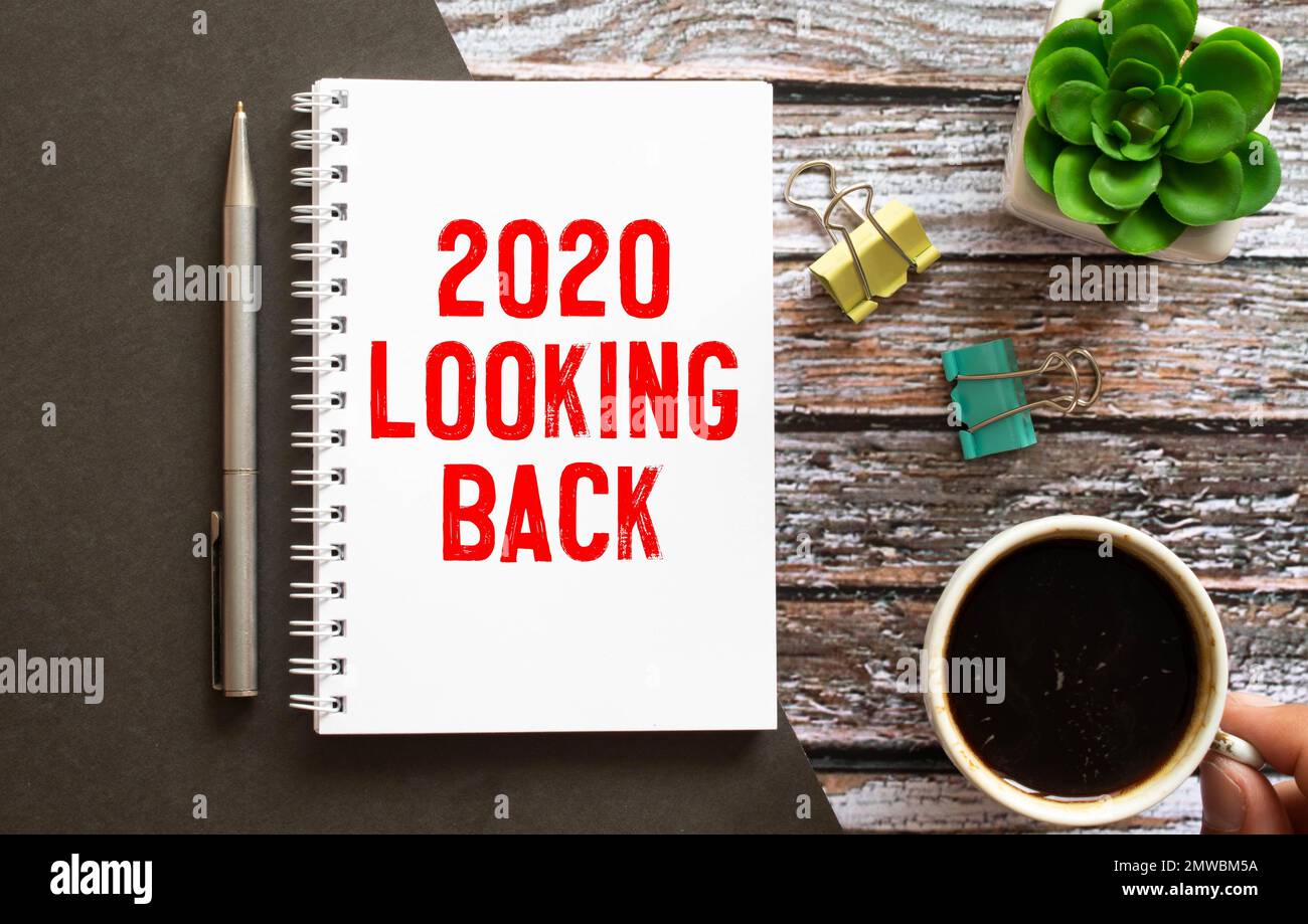 2020 Year in Review on a folded newspaper as the front page Stock Photo ...