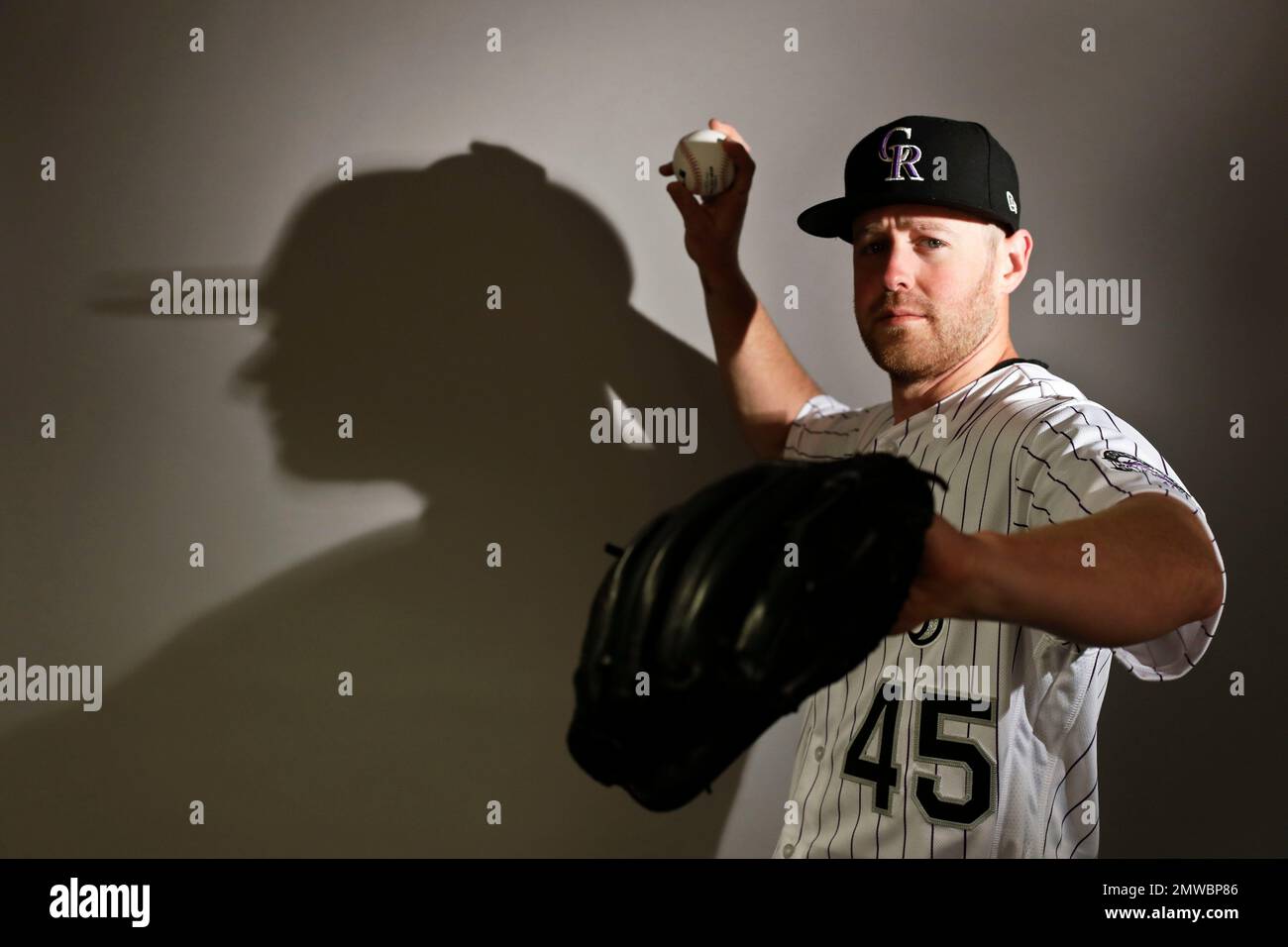 This is a 2017 photo of relief pitcher Scott Oberg of the Colorado ...