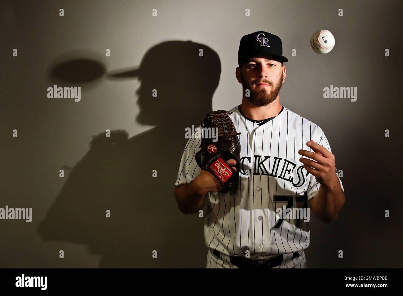 This is a 2017 photo of relief pitcher Sam Moll of the Colorado Rockies ...