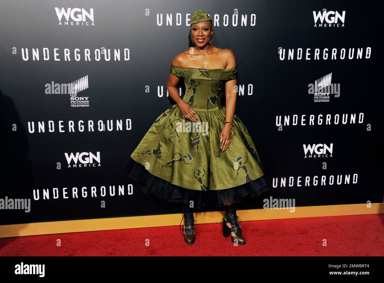 Aisha Hinds, a cast member in "Underground," poses at the season two ...