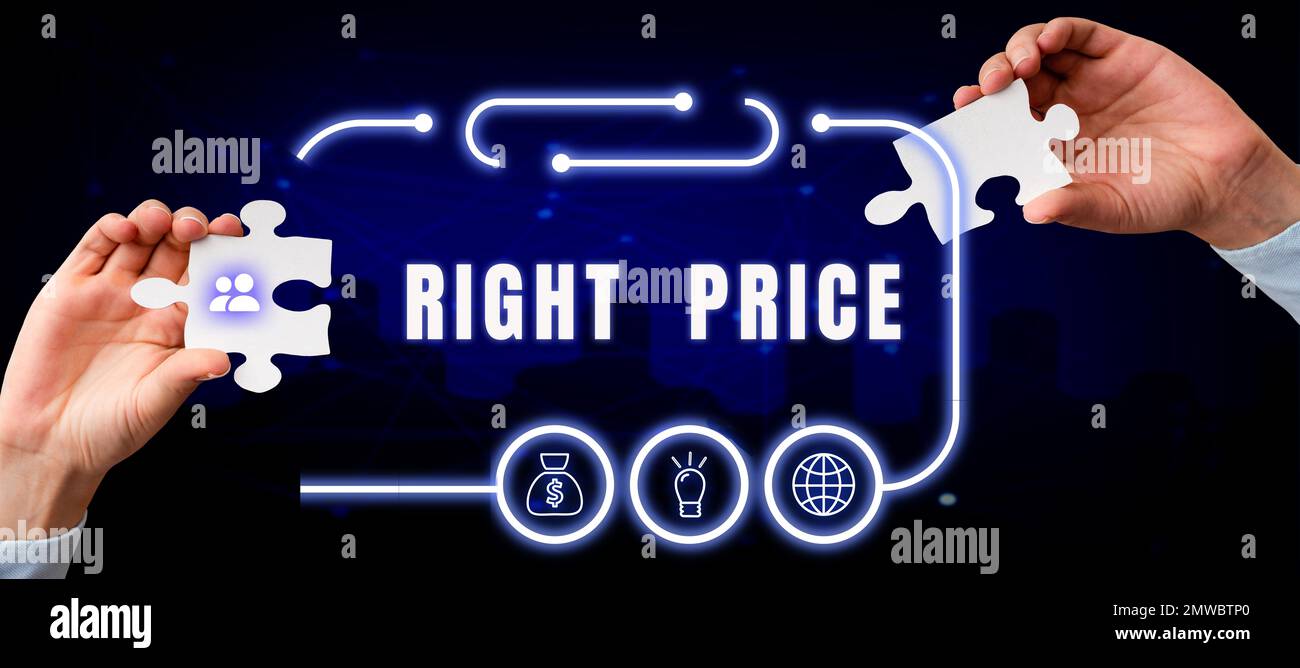 Conceptual display Right Price. Internet Concept the amount of money ...