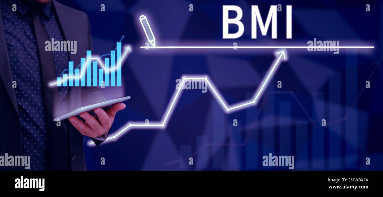 Sign displaying Bmi. Internet Concept Method of estimating body fat ...