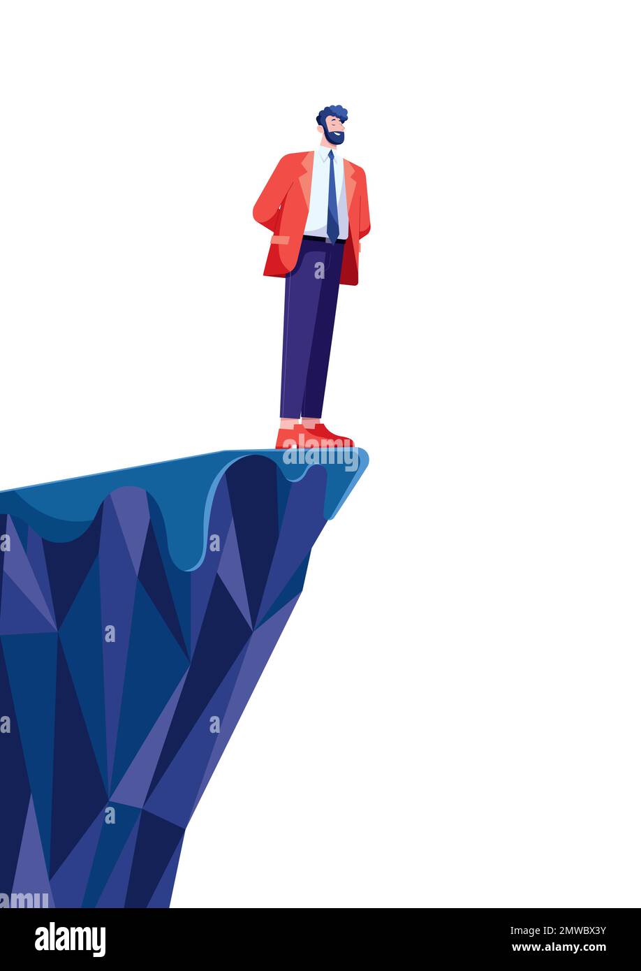 On the Edge on White Stock Vector Image & Art - Alamy