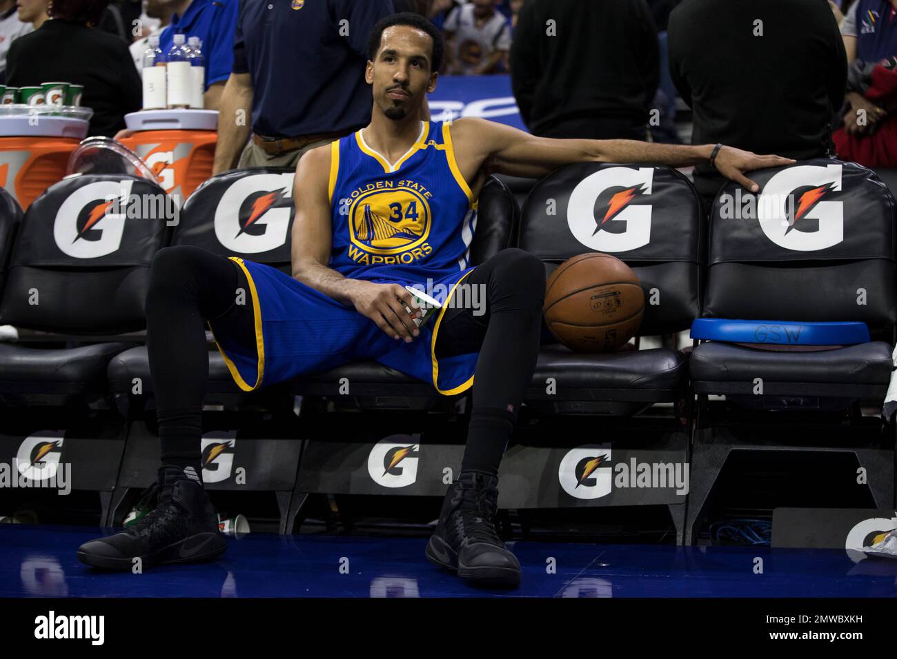 Golden State Warriors' Shaun Livingston looks on from the bench during ...
