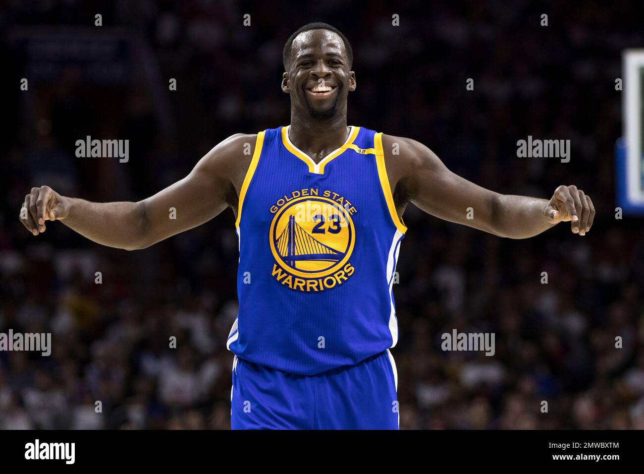 Golden State Warriors' Draymond Green reacts on the court during the ...