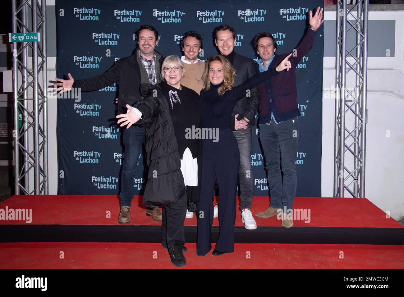 Luchon, France on February 01, 2023. Benjamin Ferel, Julien Degroote ...