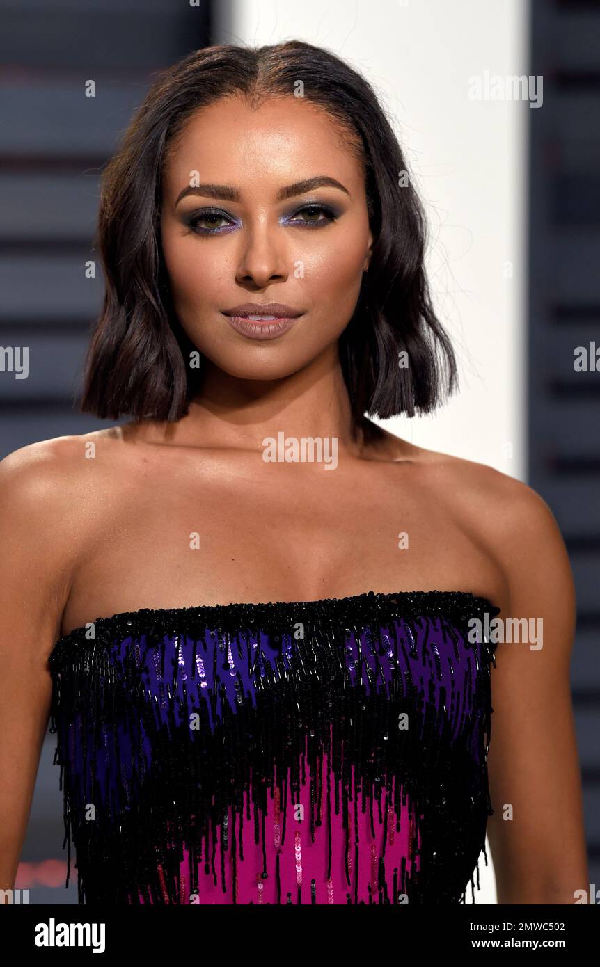Kat Graham arrives at the Vanity Fair Oscar Party on Sunday, Feb. 26, 2017, in Beverly Hills ...