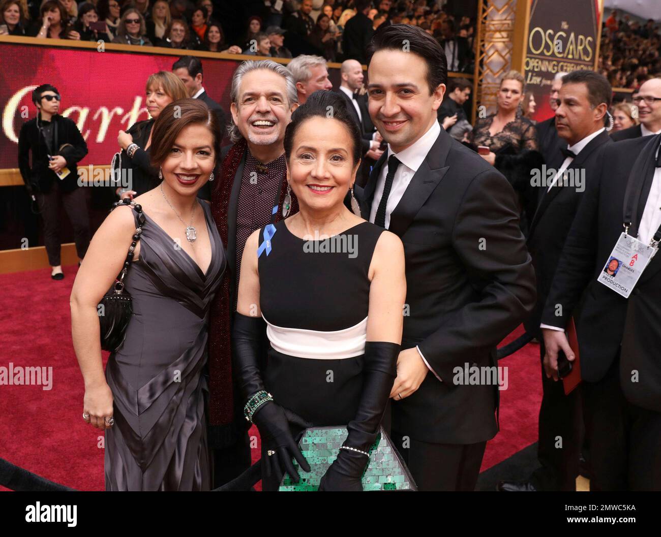 Luz Miranda-Crespo, from left, Luis A. Miranda Jr., Lin-Manuel Miranda ...