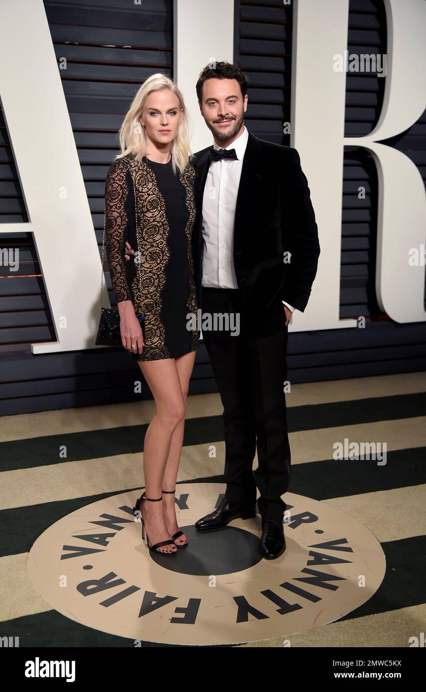 Model Shannan Click, left, and actor Jack Huston arrive at the Vanity ...