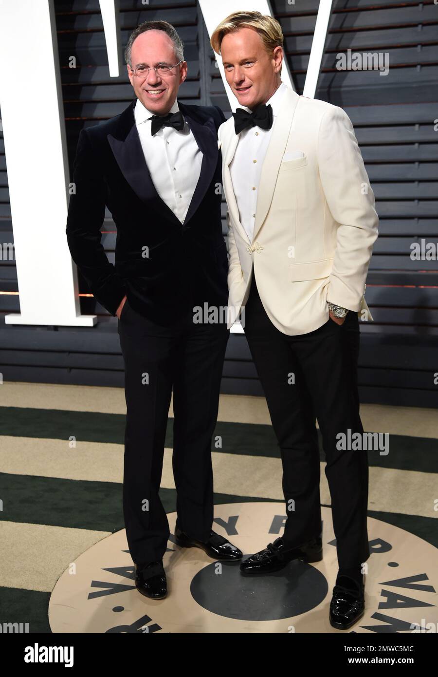Andrew Saffir, left, and Daniel Benedict arrive at the Vanity Fair ...