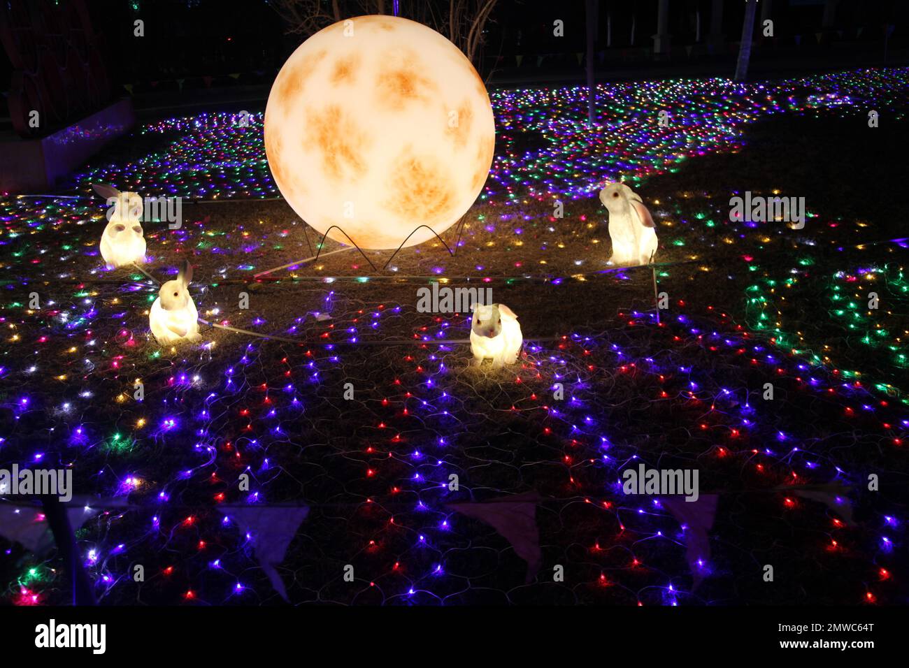 HAMI, CHINA - FEBRUARY 1, 2023 - The 2023 Light show celebrates the ...