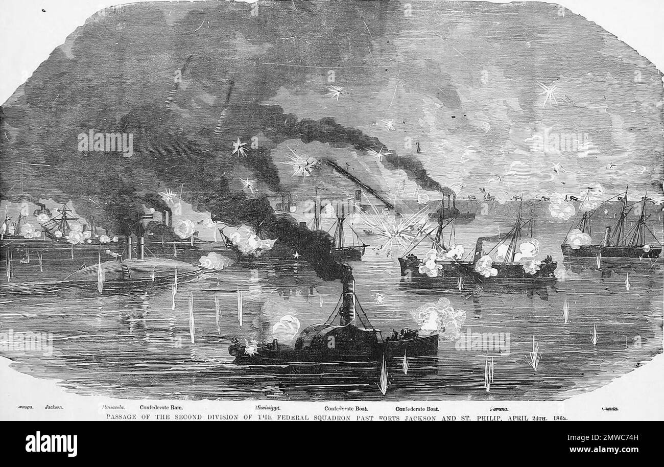 he Battle of Forts Jackson and St. Philip (April 18–28, 1862) was the ...