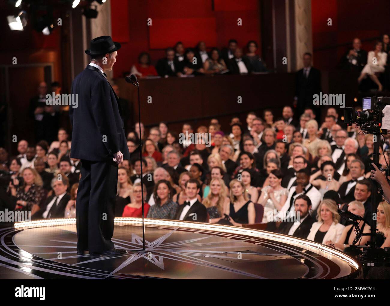 Mark Rylance presents the award for best actress in a supporting role ...