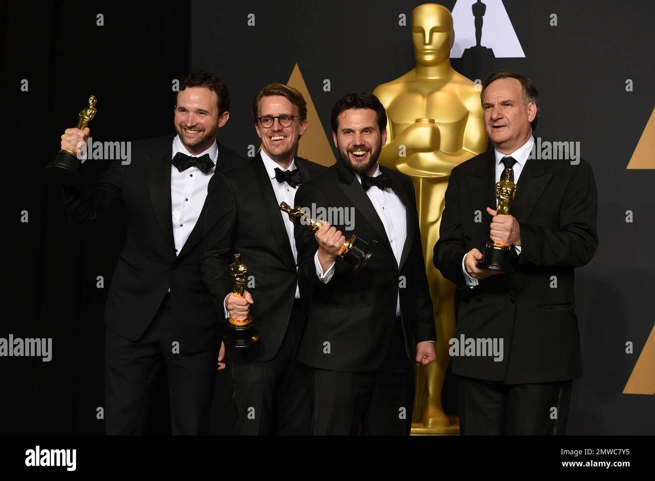 Dan Lemmon, from left, Andrew R. Jones, Adam Valdez and Robert Legato ...