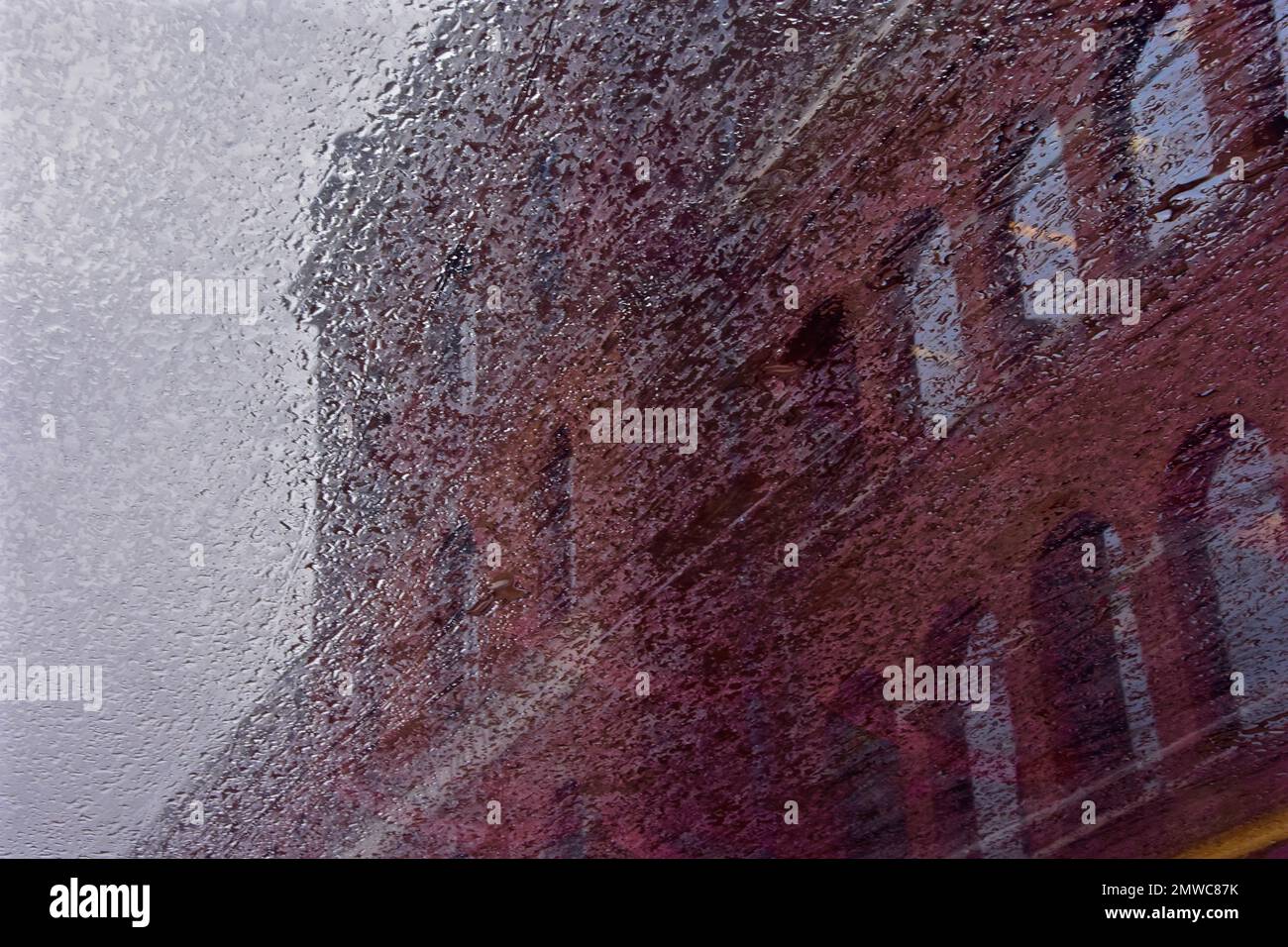 Red brick house reflected in rain puddle, Holland Stock Photo - Alamy