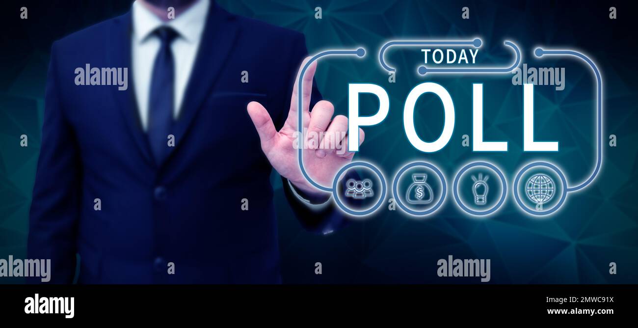 Conceptual display Poll. Internet Concept Record of the number of votes ...